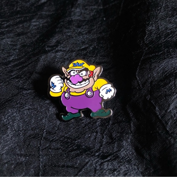 Jewelry | Wario From Mario Enamel Pinback Pin Rare Pose | Poshmark